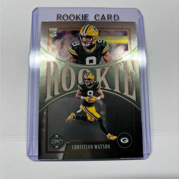 Toys | Christian Watson Rookie Card Gold Foil Embossed Case Green Bay ...